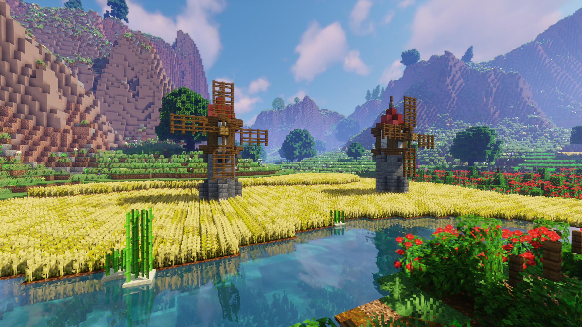 The Valley of Rosefolk - A Medieval Town + Farmlands Minecraft Map