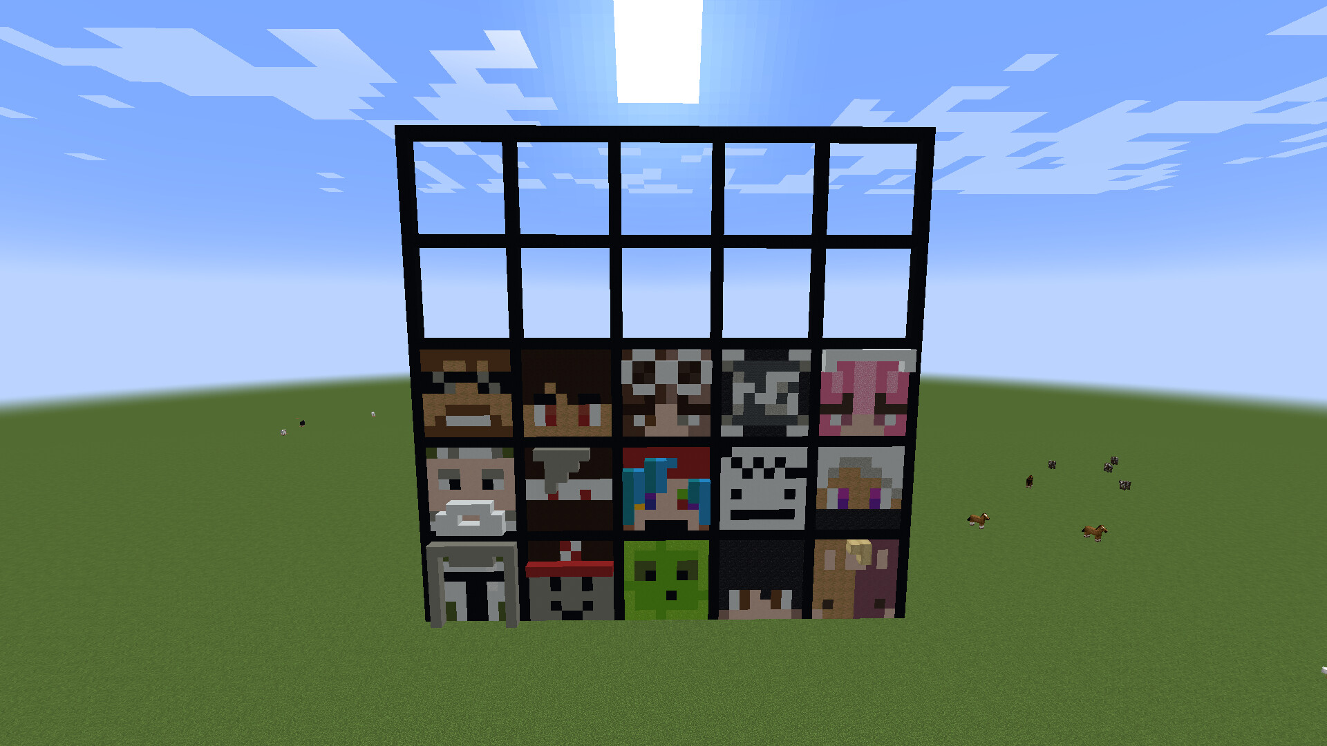 Head build wall Minecraft Map
