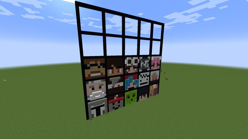Head build wall Minecraft Map