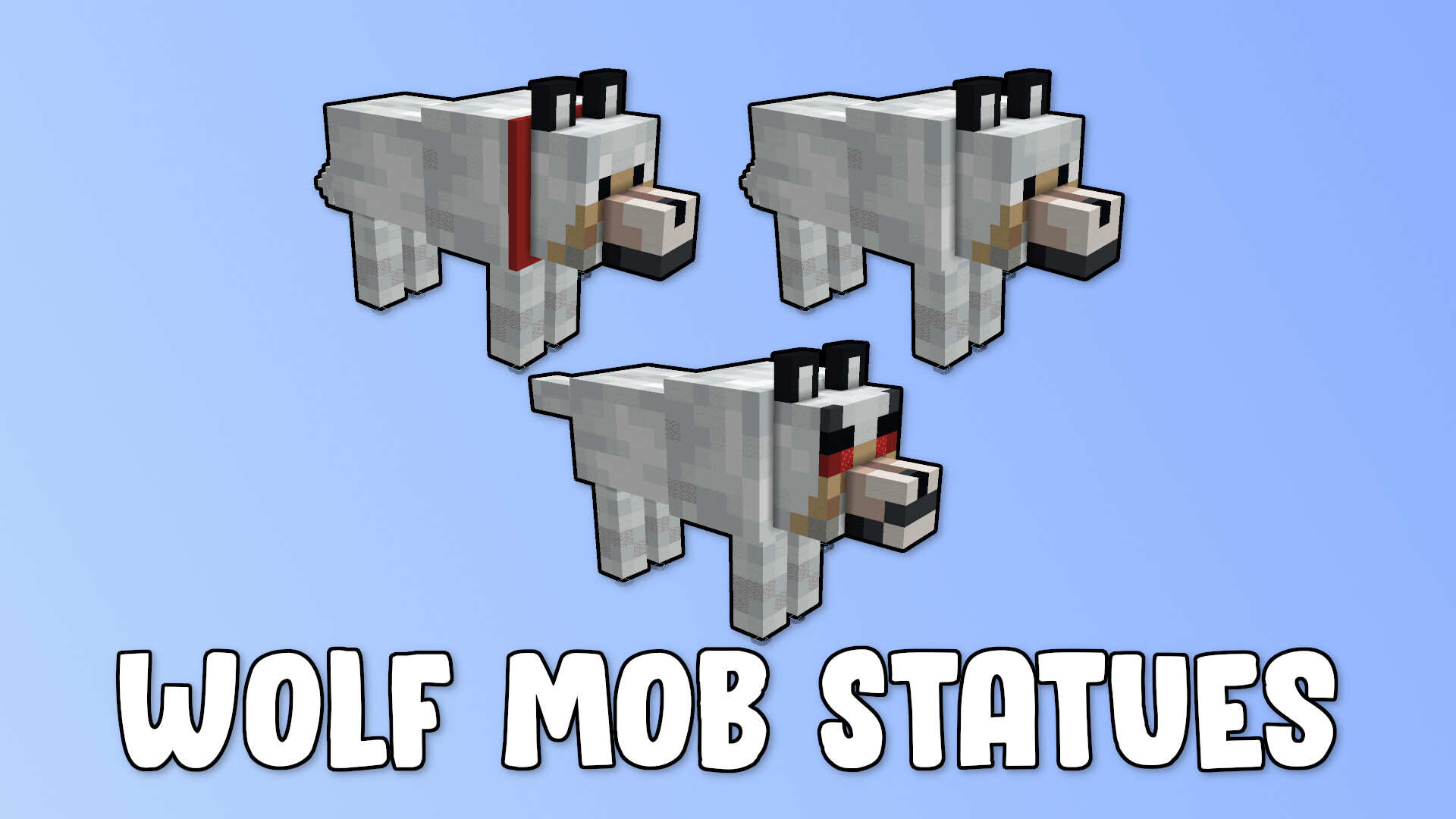 Wolf Mob Statues Minecraft Map