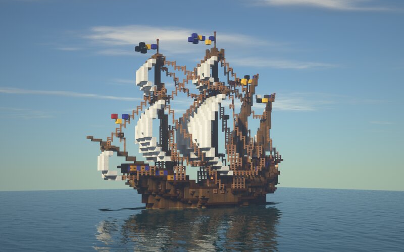Medieval Ship | Large Carrack "Reiksland" Minecraft Map