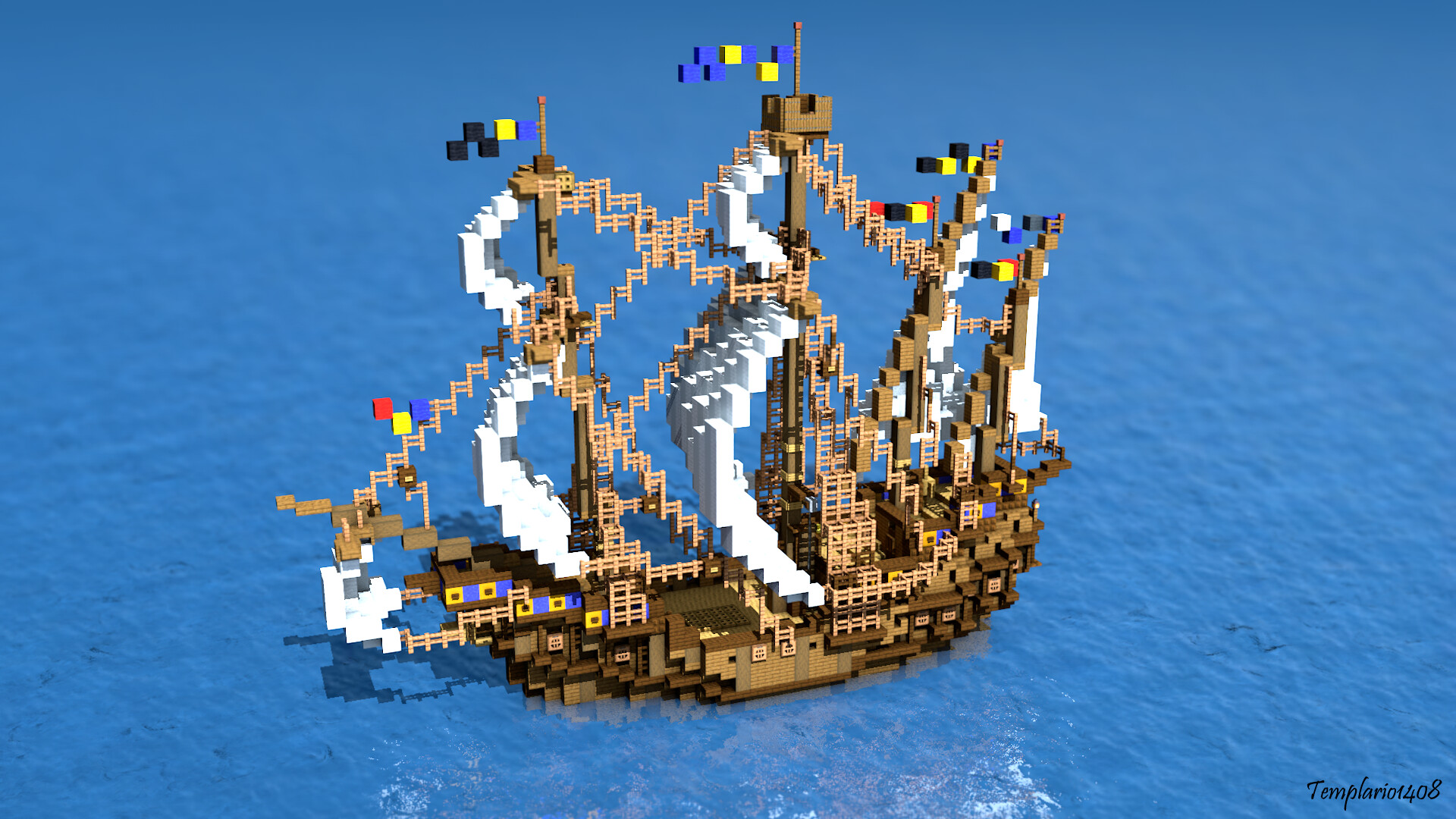 Medieval Ship | Large Carrack "Reiksland" Minecraft Map