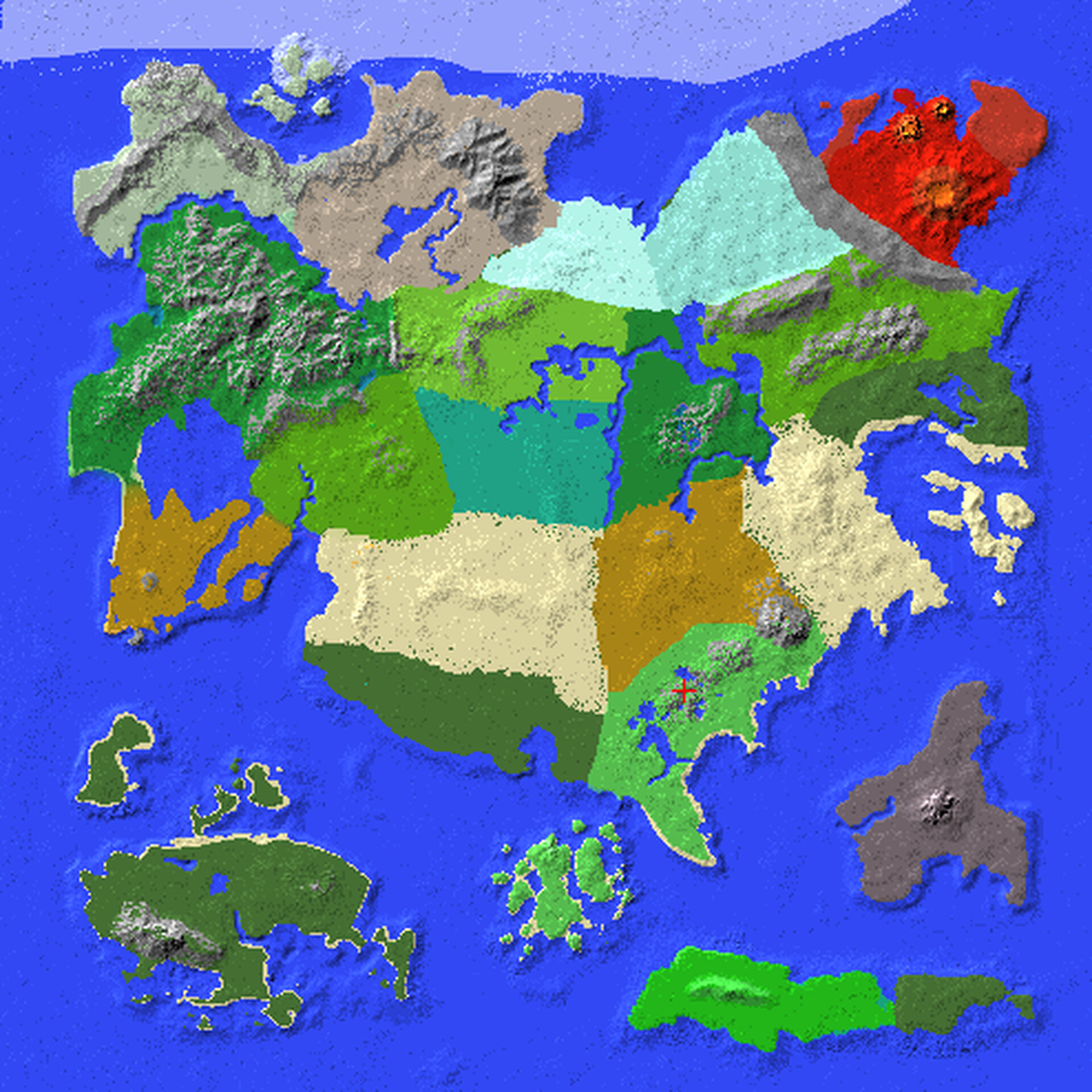 Fantasy Minecraft Map (WORLD PAINTER) 4000x4000 Minecraft Map
