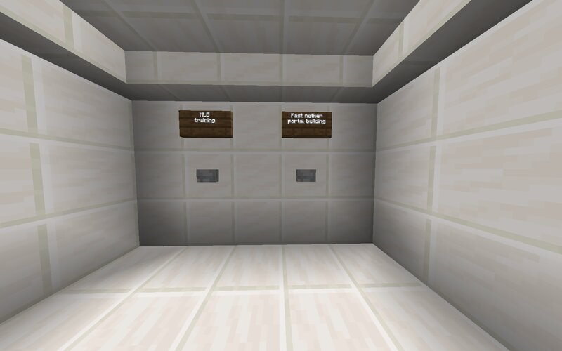 MLG and Fast Nether Portal building (with water and lava) Minecraft Map