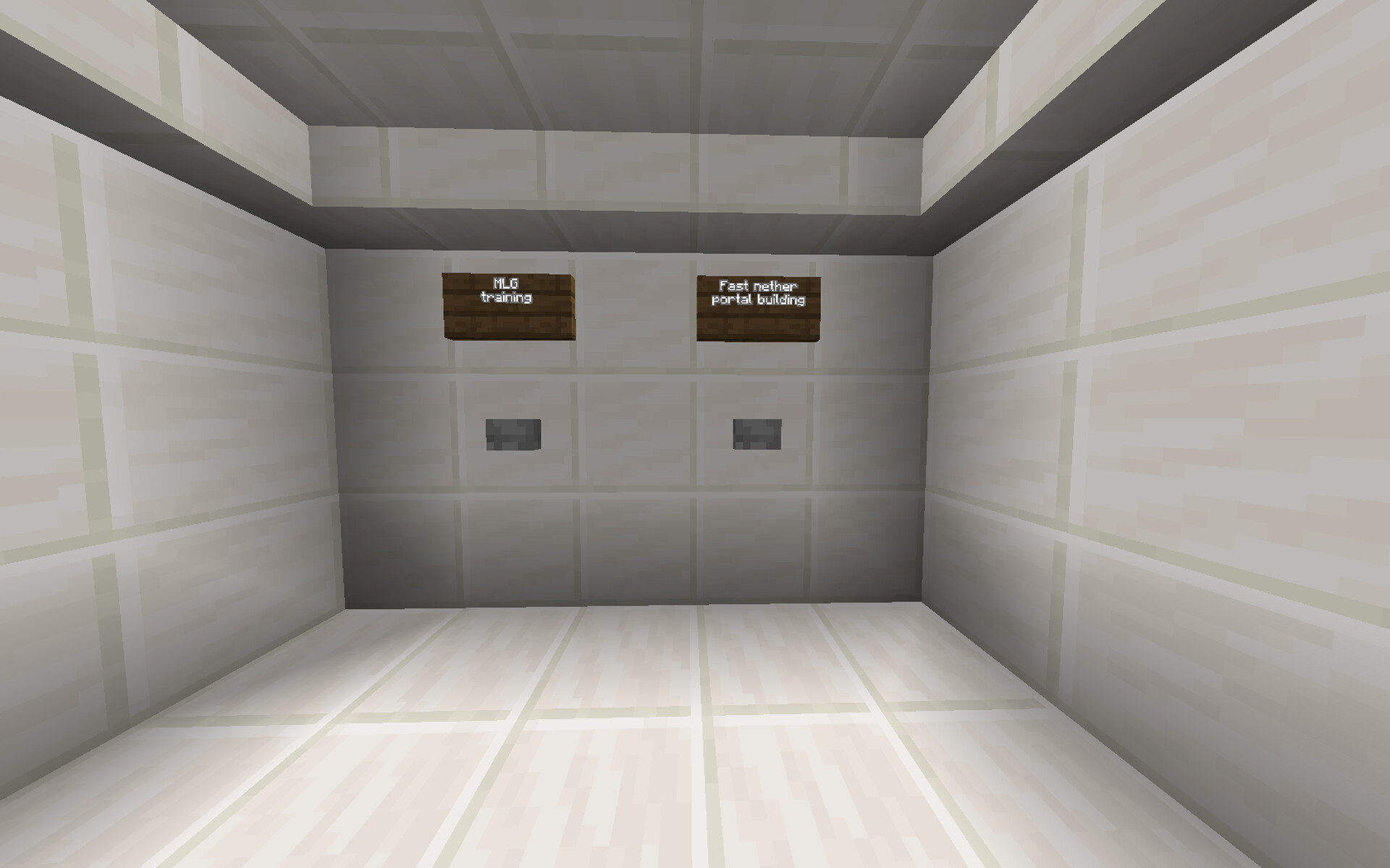 MLG and Fast Nether Portal building (with water and lava) Minecraft Map