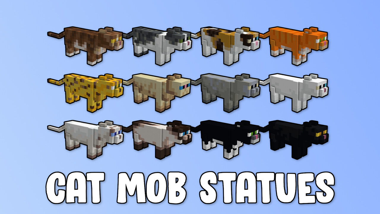 Cat Mob Statues Minecraft Map