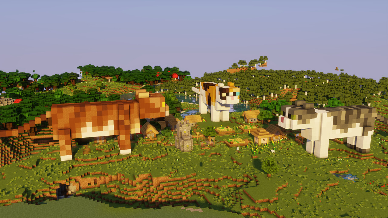Cat Mob Statues Minecraft Map