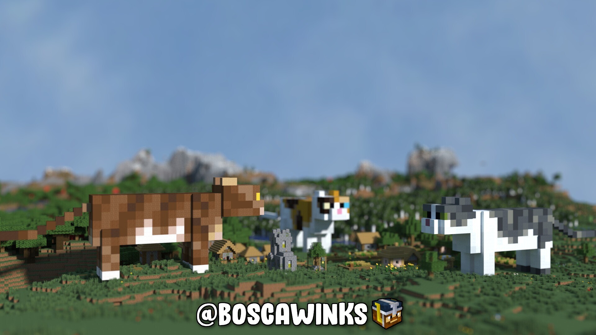 Cat Mob Statues Minecraft Map