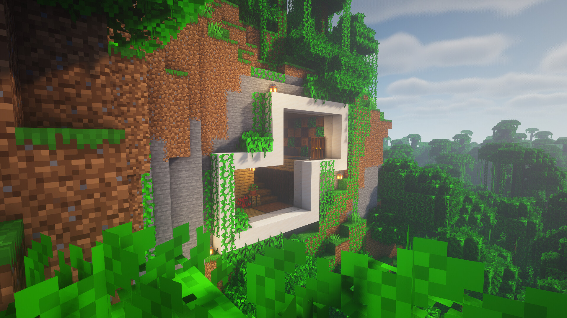 Simple Modern Jungle House Minecraft Map