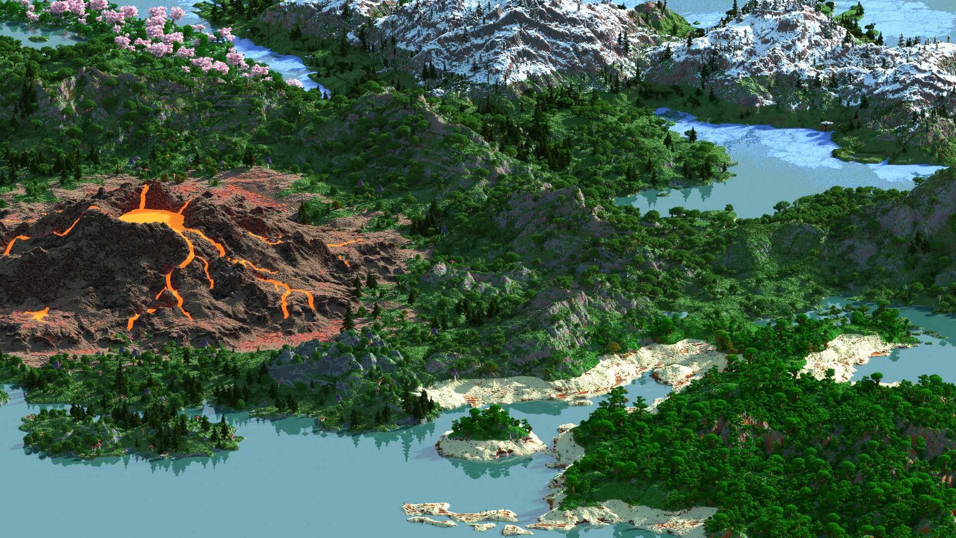 Alone - 4000x4000 | Landscape & Survival map 1.16+ | Bedrock support ...