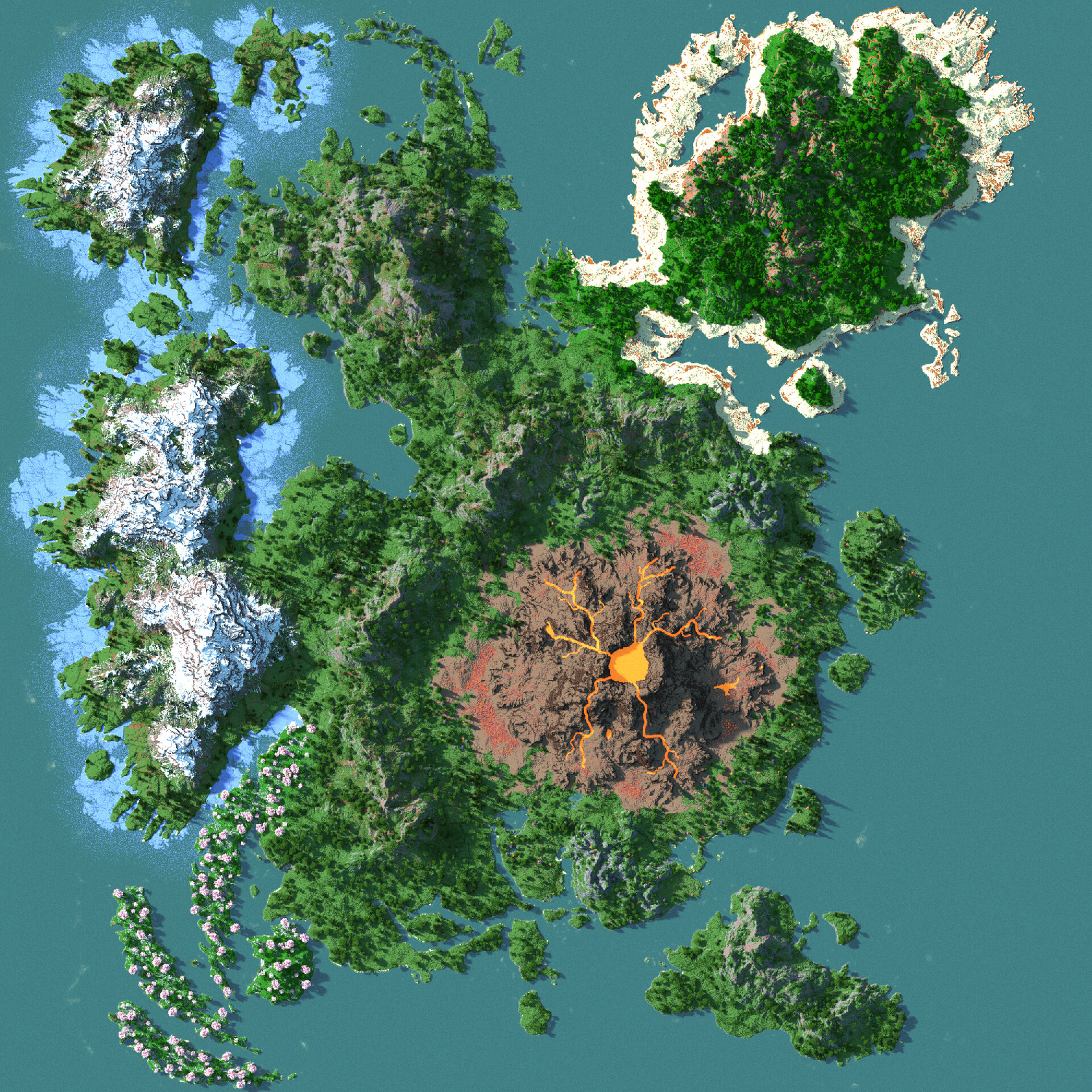 Alone - 4000x4000 | Landscape & Survival map 1.16+ | Bedrock support ...