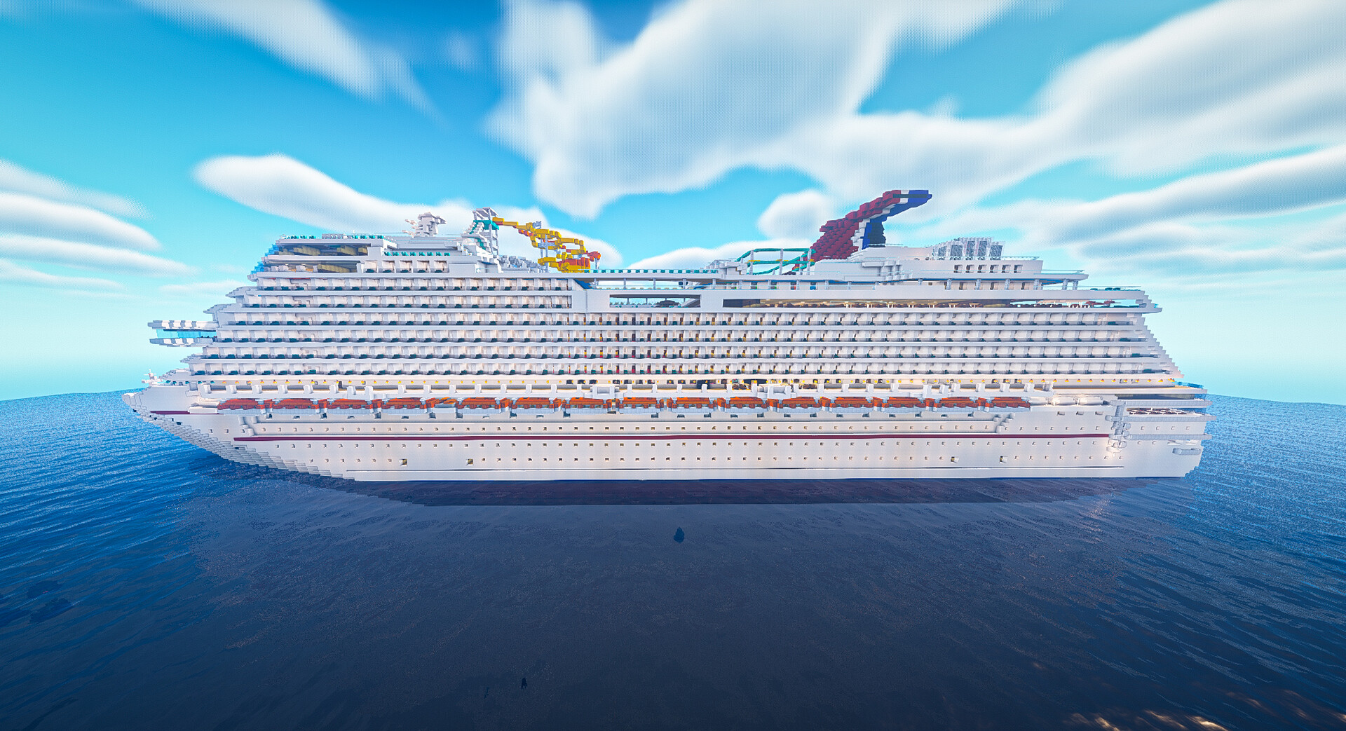 Carnival Dream w/ Full Interior (1:1 Scale) Minecraft Map