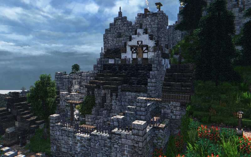 [1.14.3] Raven's Cliffs Medieval Town - Guard House and Stables # ...