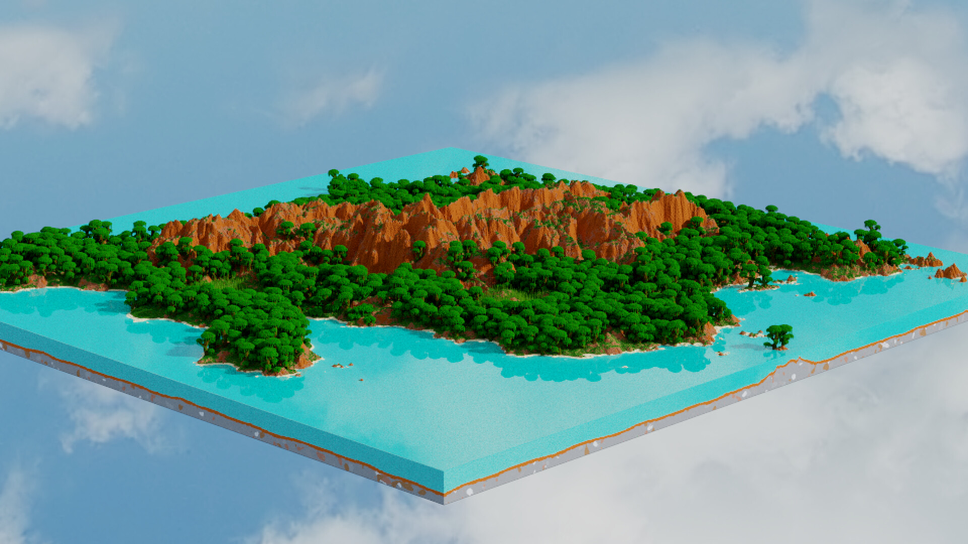 Jungle Island - custom map - 1.5k by 1.5k Minecraft Map