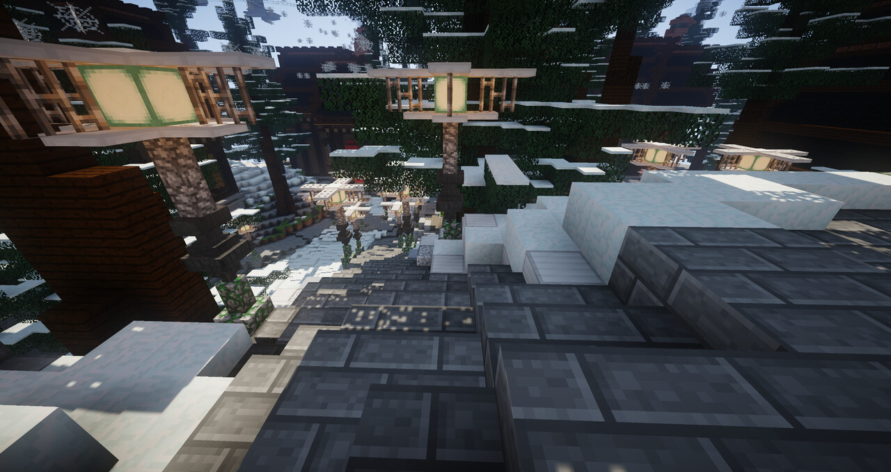 Snowed In Village Hub | 1.8+ Minecraft Map