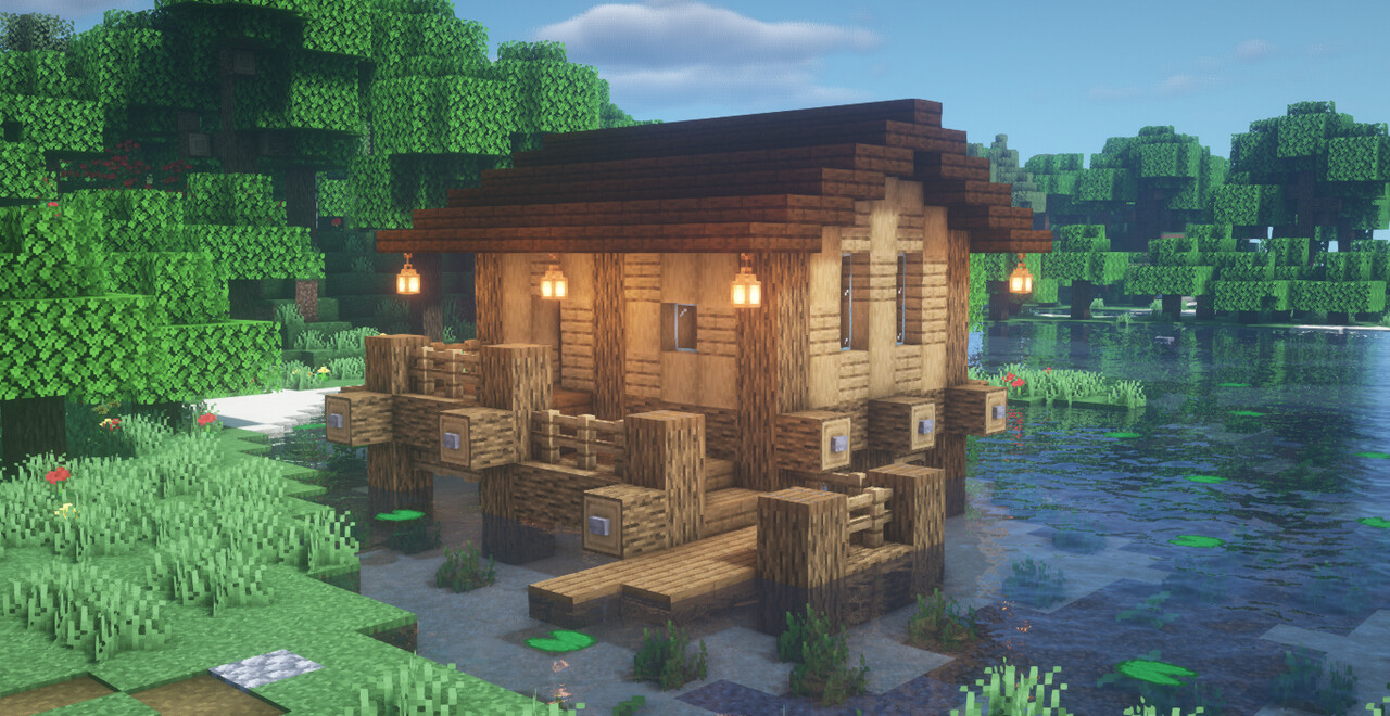Simple Lake House Minecraft Map