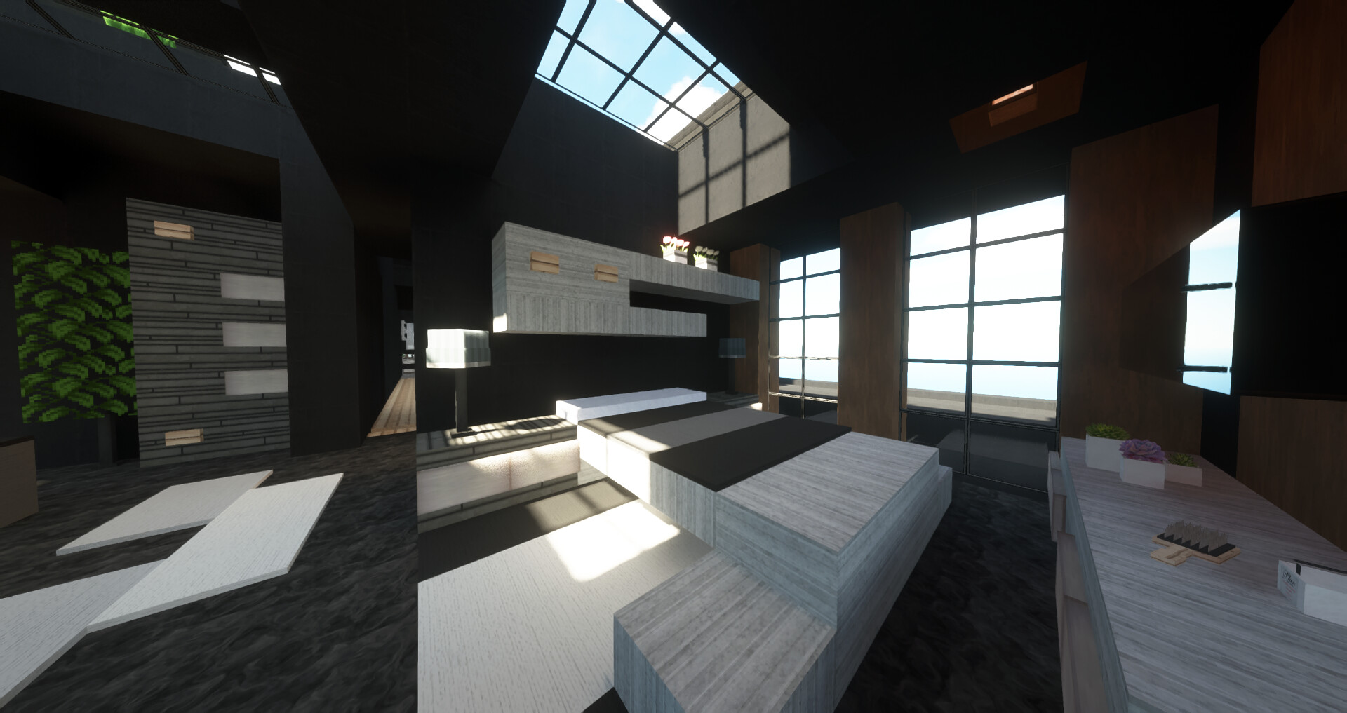 Modern Cliffside Villa 4 | interiors + download Minecraft Map