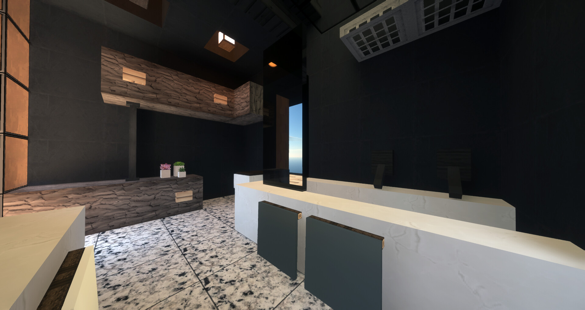 Modern Cliffside Villa 4 | interiors + download Minecraft Map