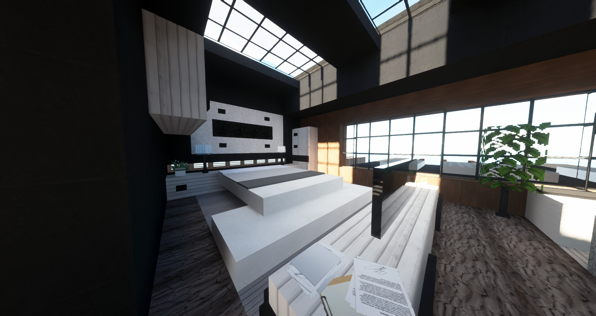 Modern Cliffside Villa 4 | interiors + download Minecraft Map