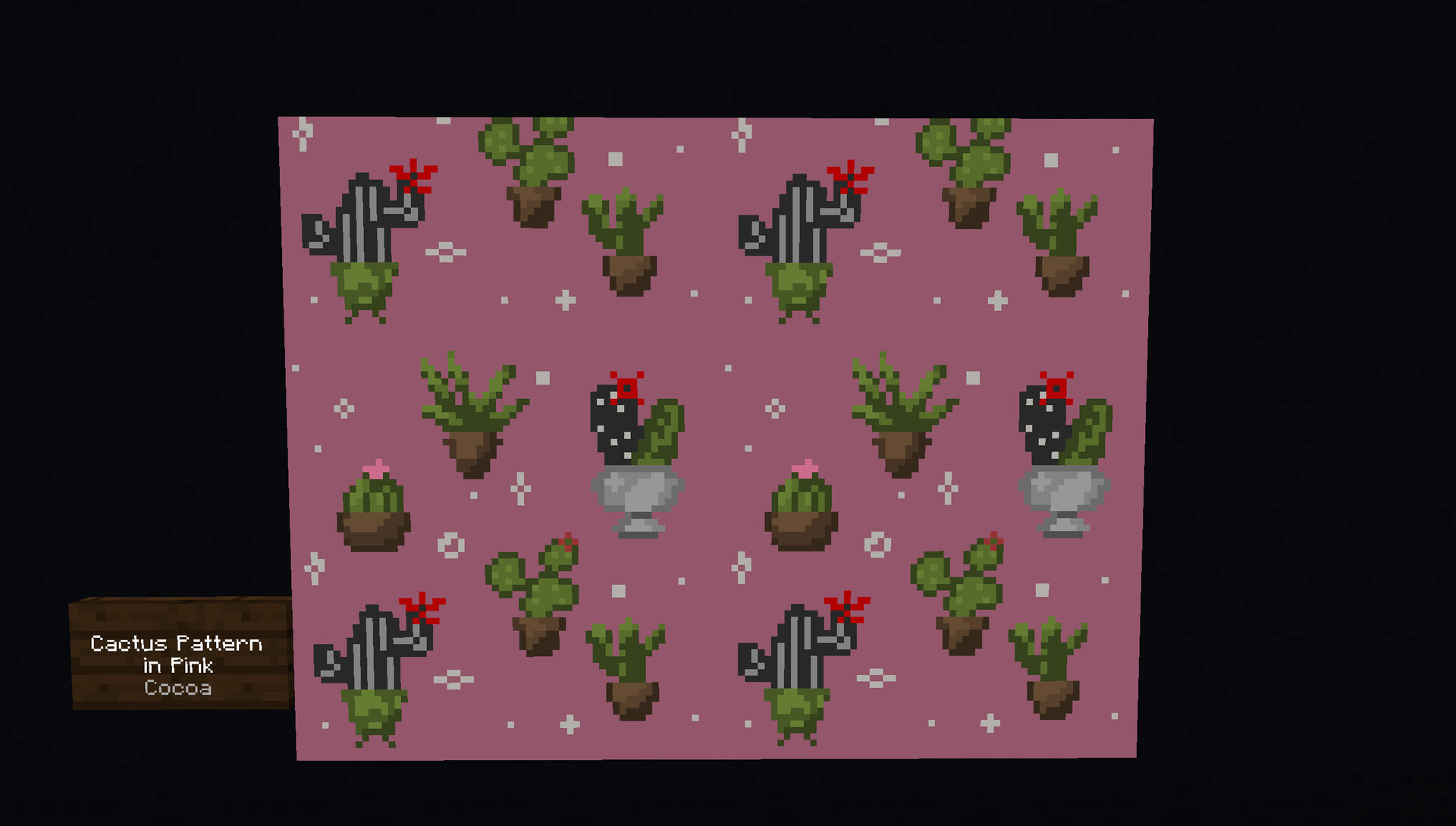 Cactus Pattern in Pink - ArtMap Map Art Minecraft Map