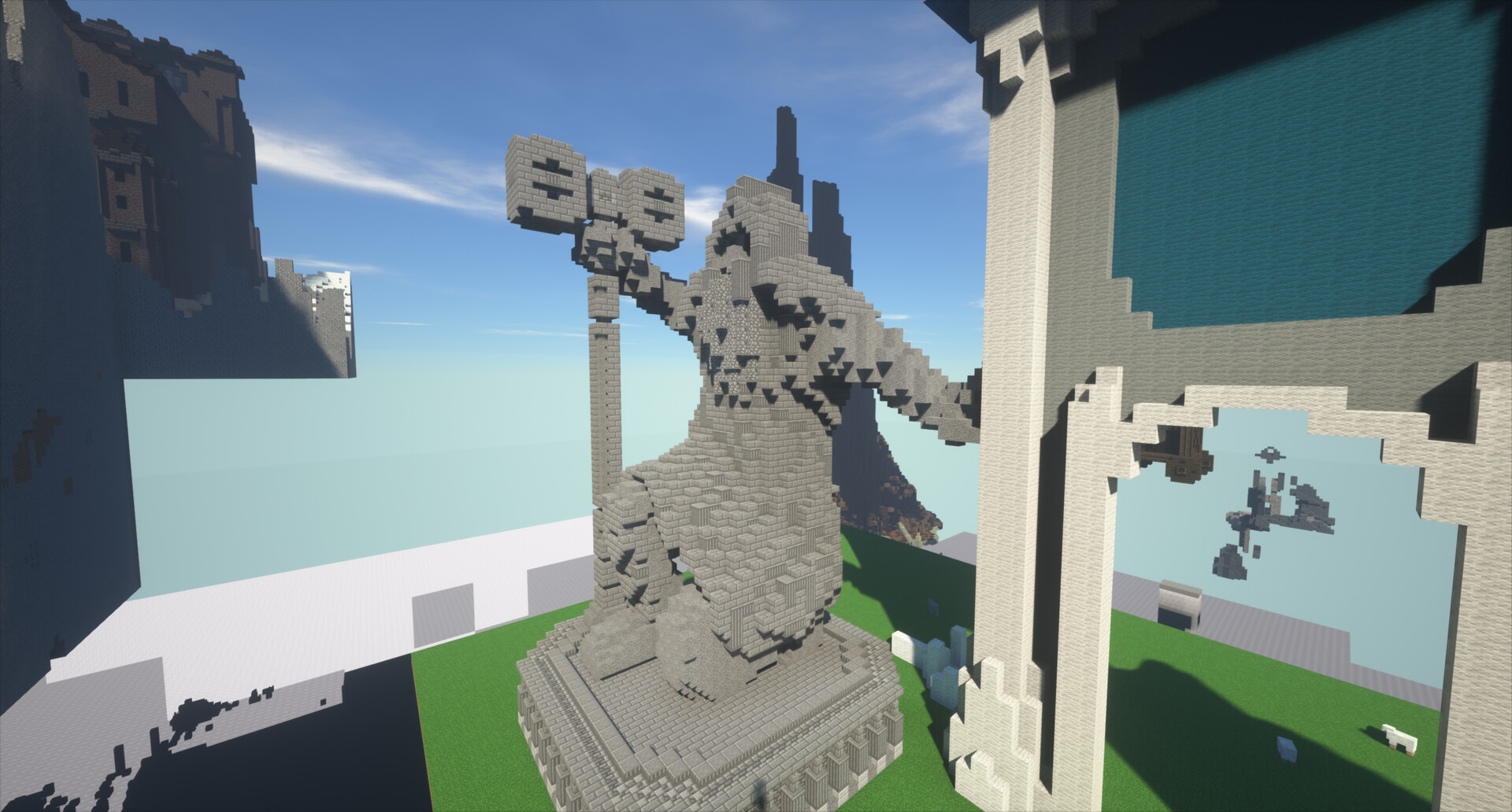 Dwarven statue | Khazad Dûm Minecraft Map