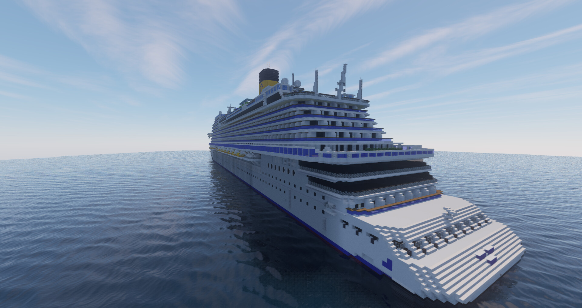 COSTA FIRENZE | CRUISE SHIP REPLICA IN MINECRAFT 1:1 SCALE EXTERIORS ...