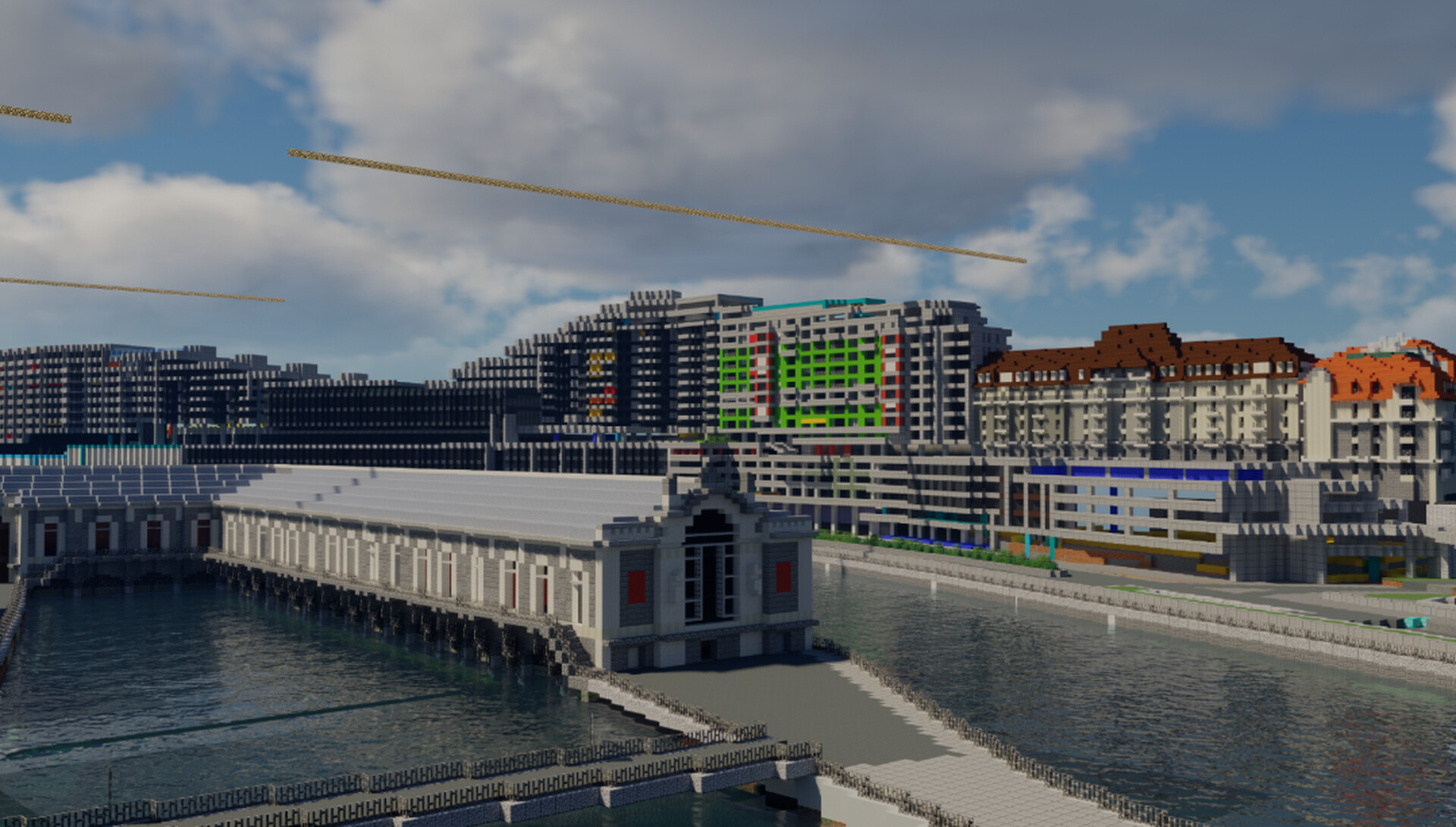Geneva 1:1 scale in Minecraft! Alps BTE Minecraft Map
