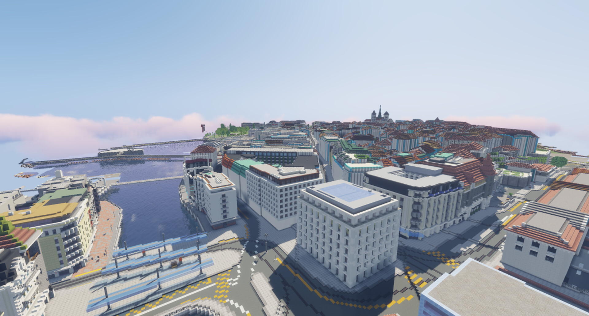 Geneva 1:1 scale in Minecraft! Alps BTE Minecraft Map