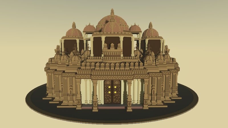Hindu temple (inspired by Swaminarayan Akshardham) Minecraft Map