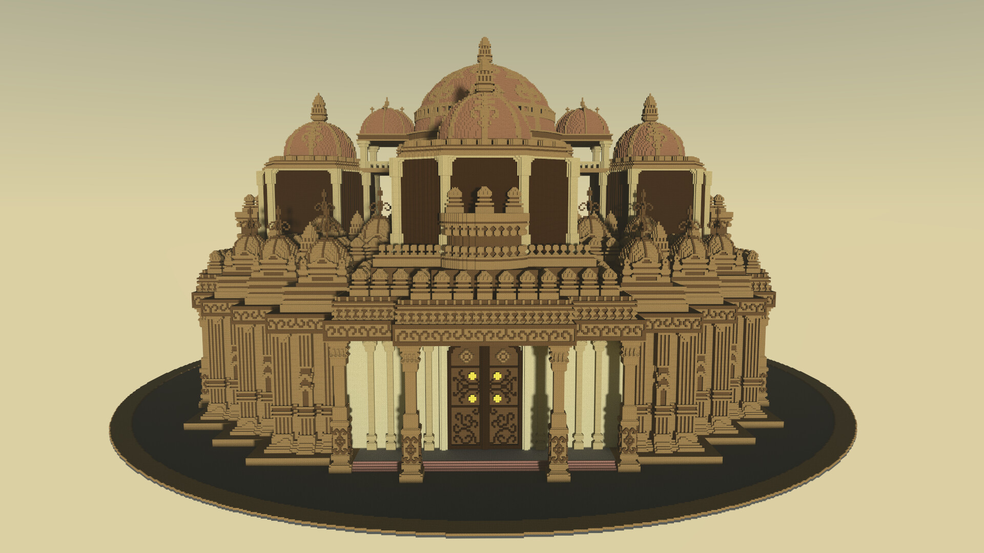 Hindu temple (inspired by Swaminarayan Akshardham) Minecraft Map