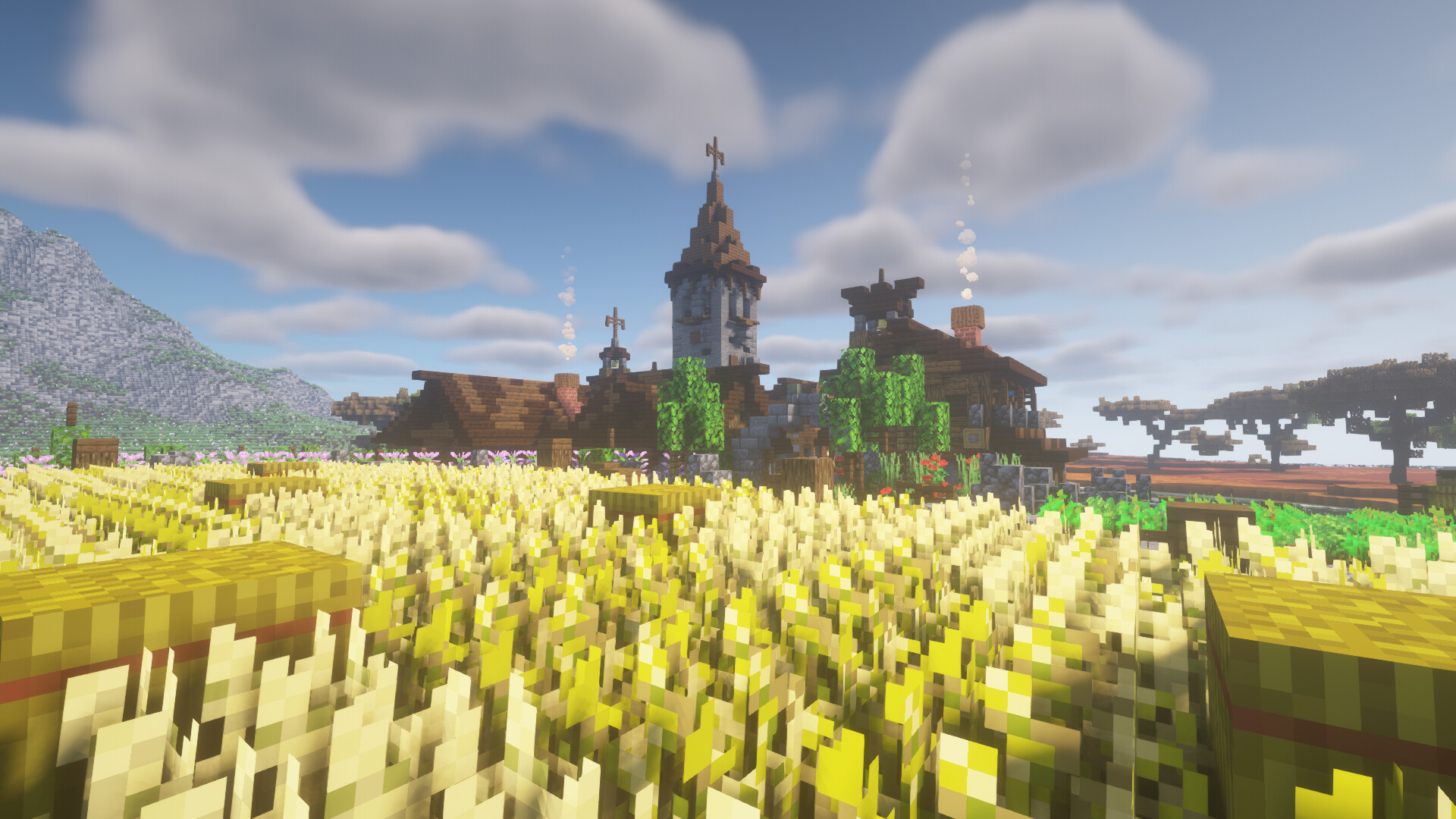Riverton - A Medieval Village + Farmlands Minecraft Map