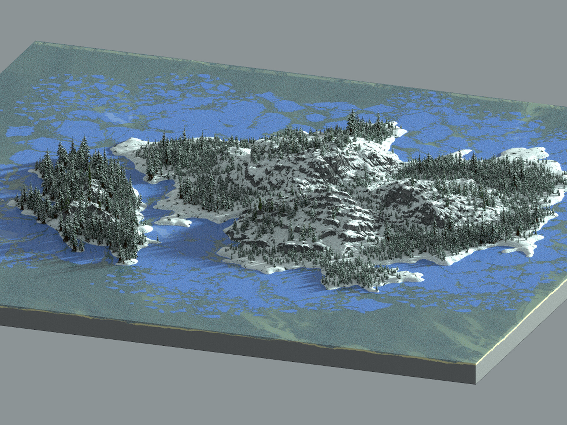 custom snow island minecraft map 2k x 2k Minecraft Map