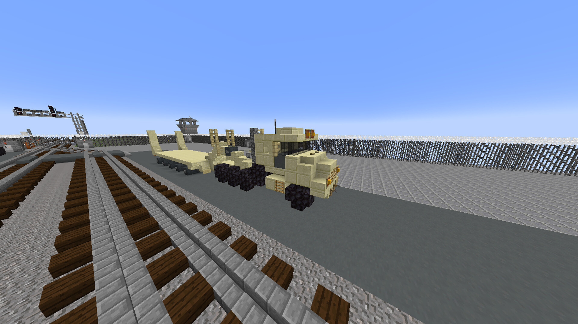 military base with railway system Minecraft Map