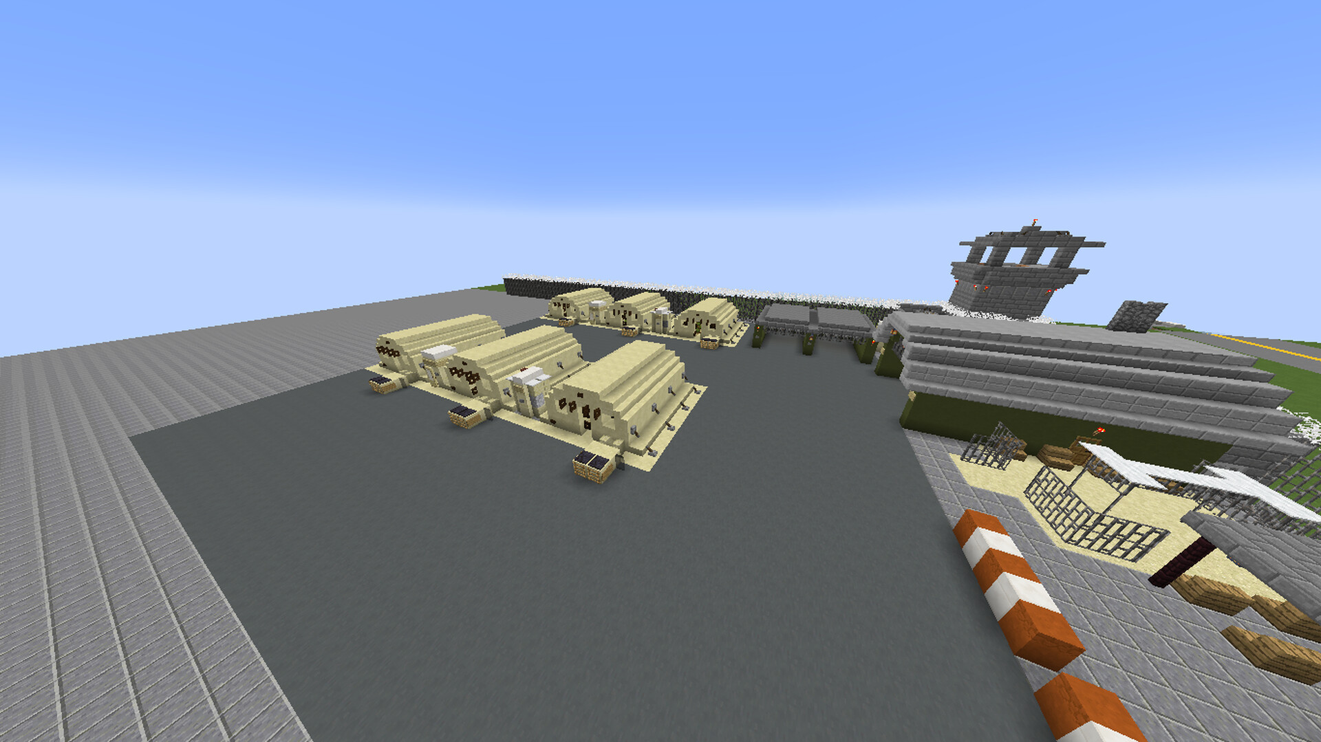 military base with railway system Minecraft Map