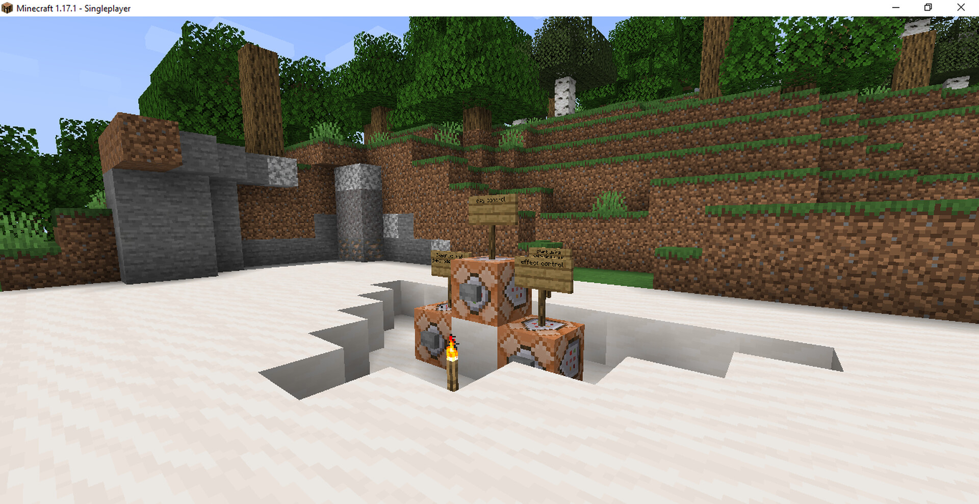 Modern Panel with commands Minecraft Map