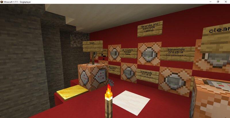 Modern Panel with commands Minecraft Map