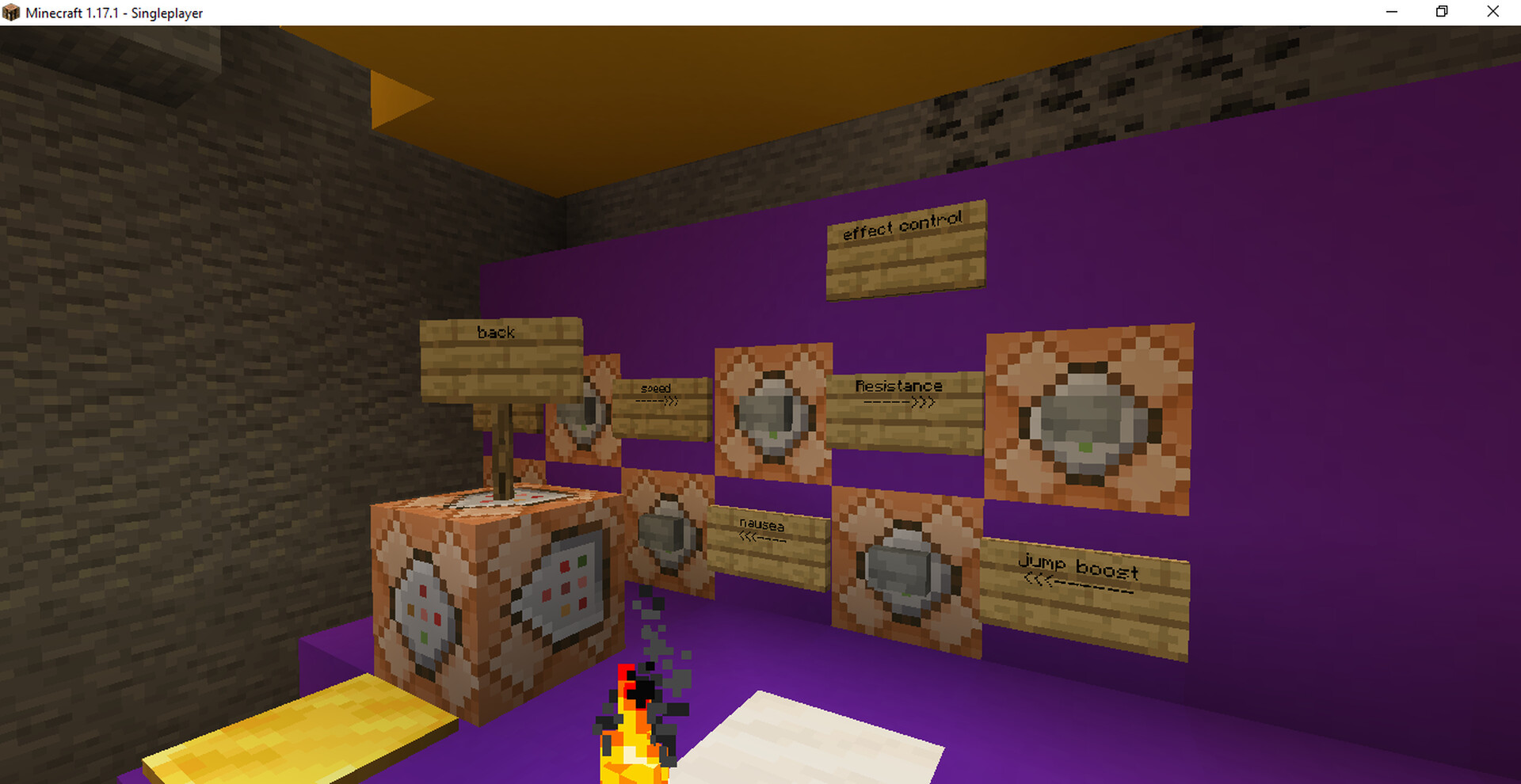 Modern Panel with commands Minecraft Map