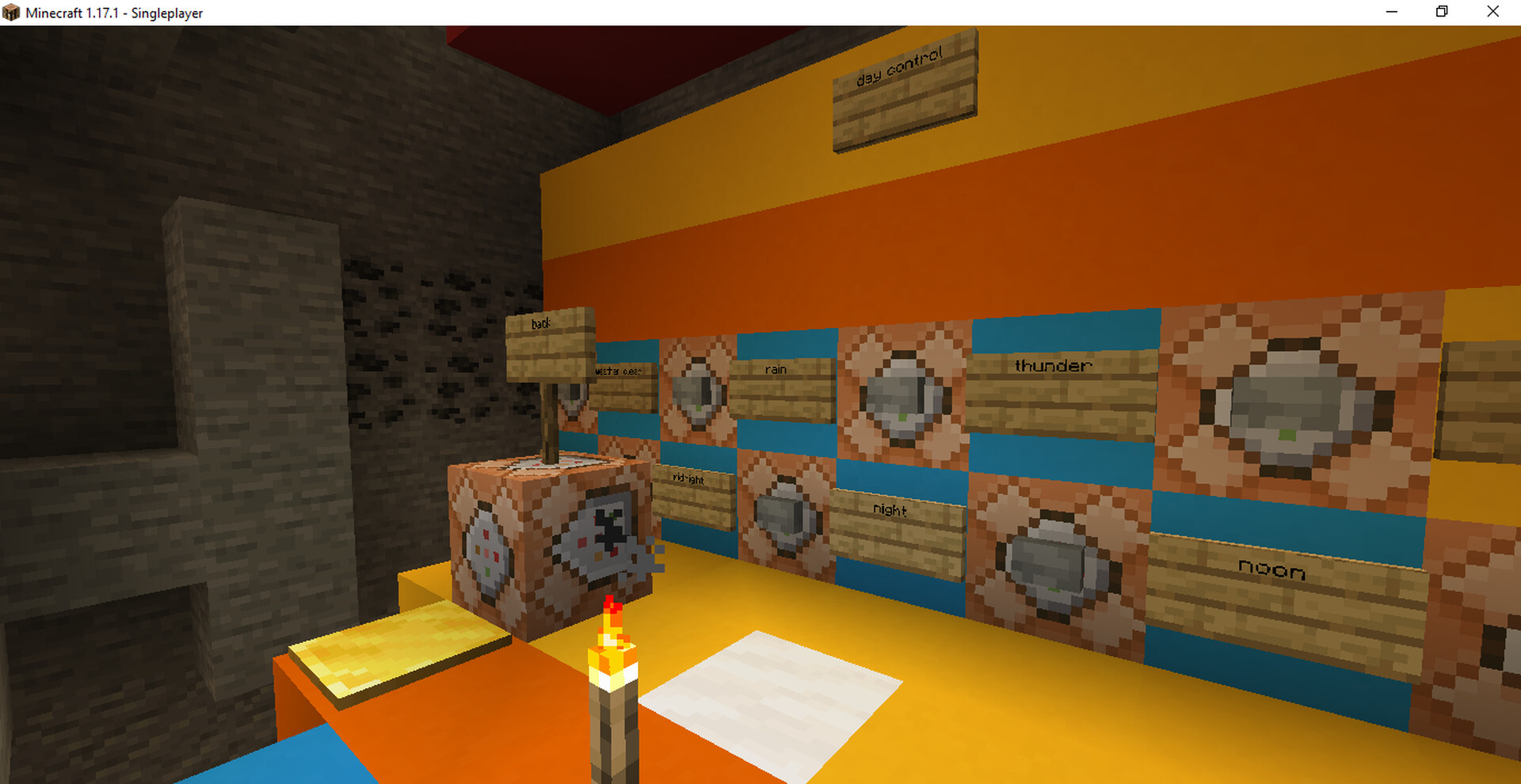 Modern Panel with commands Minecraft Map