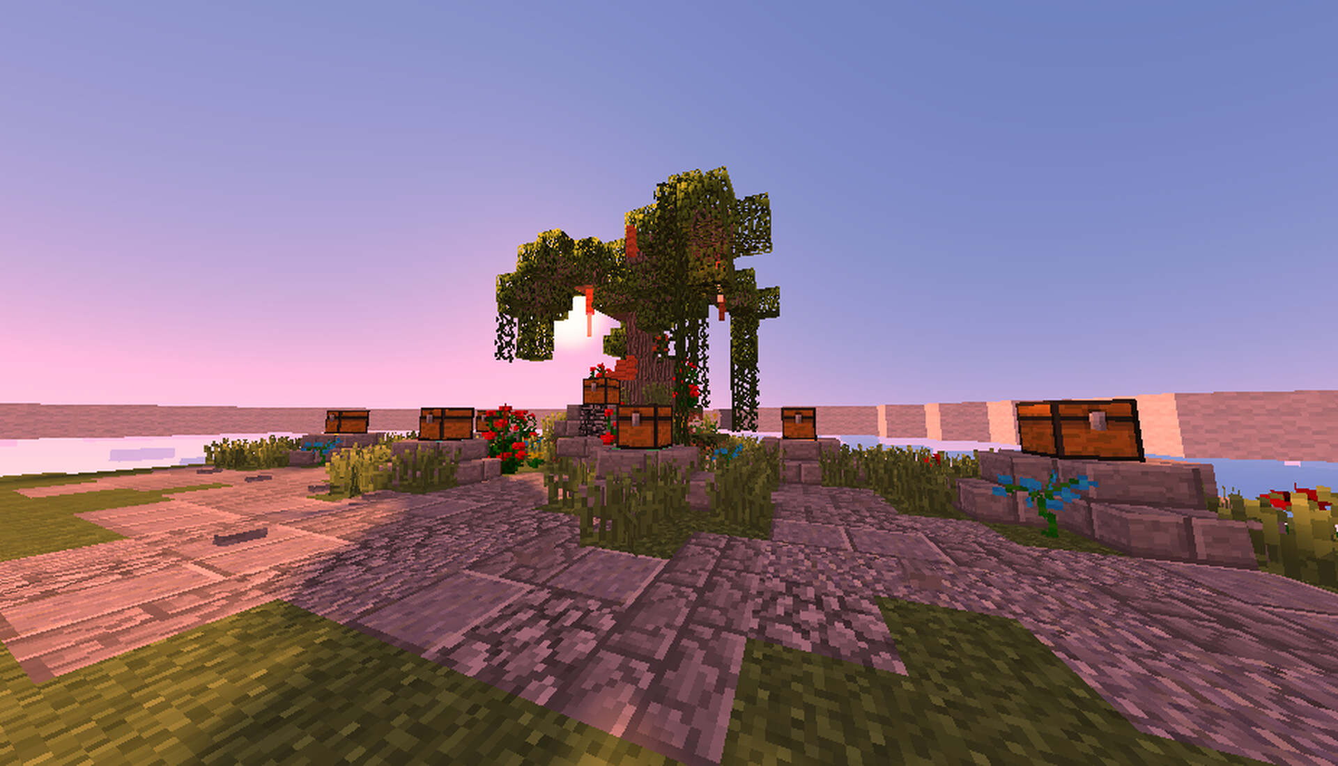 1.12.2 Minecraft version SKY ISLAND SPAWN for free Minecraft Map