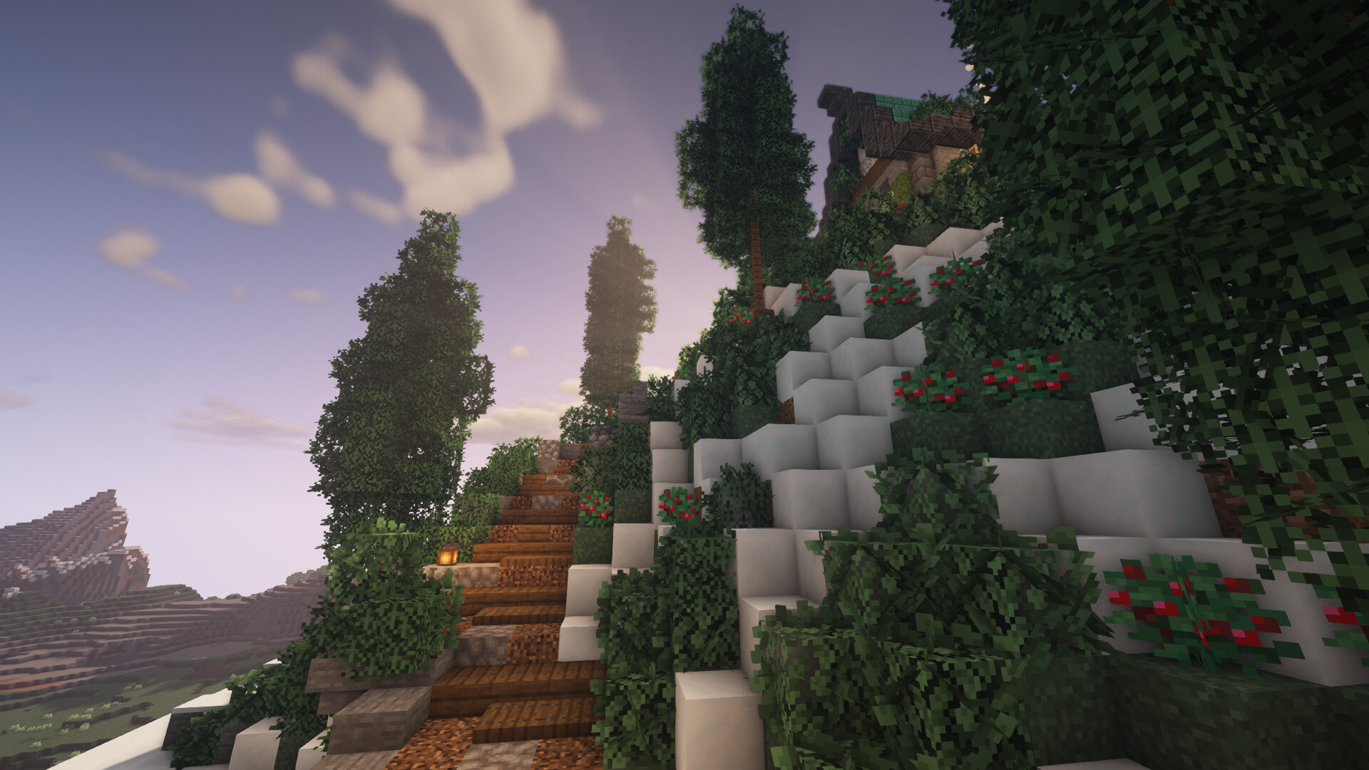 Mountain Top Base Build - Goats Cheese Farm Minecraft Map