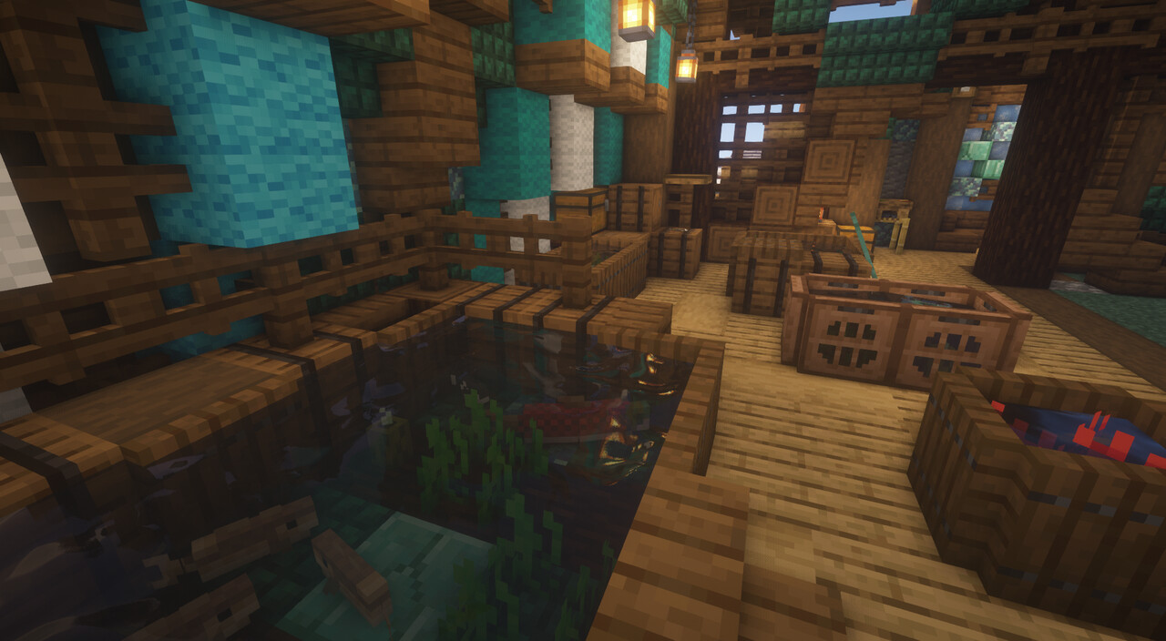 Fish market in the frontier Minecraft Map