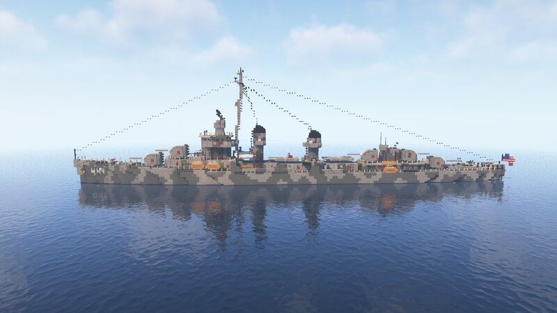 USS Nicholas DD-449 Fletcher Class Destroyer + Download Minecraft Map
