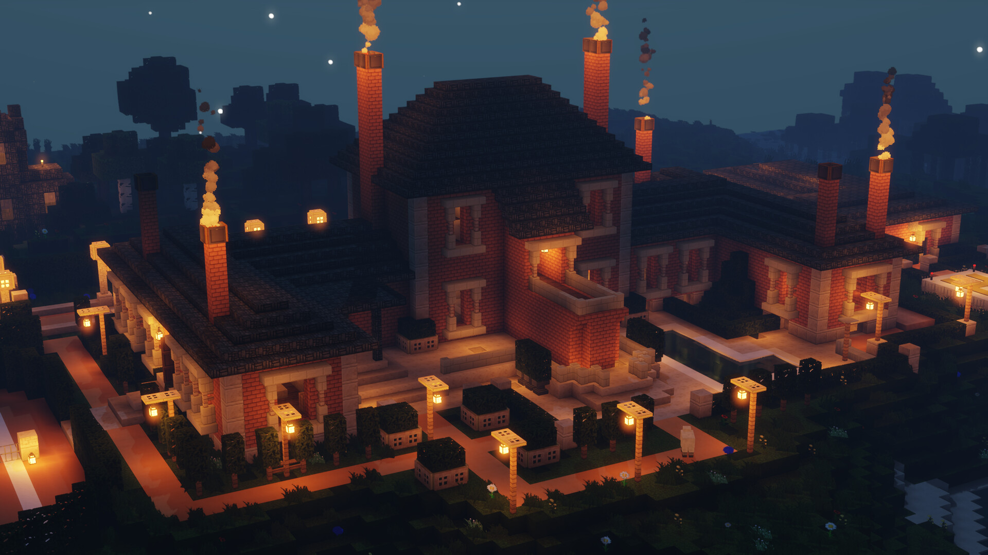 British Brick Mansions X=-200 Z=100 Minecraft Map