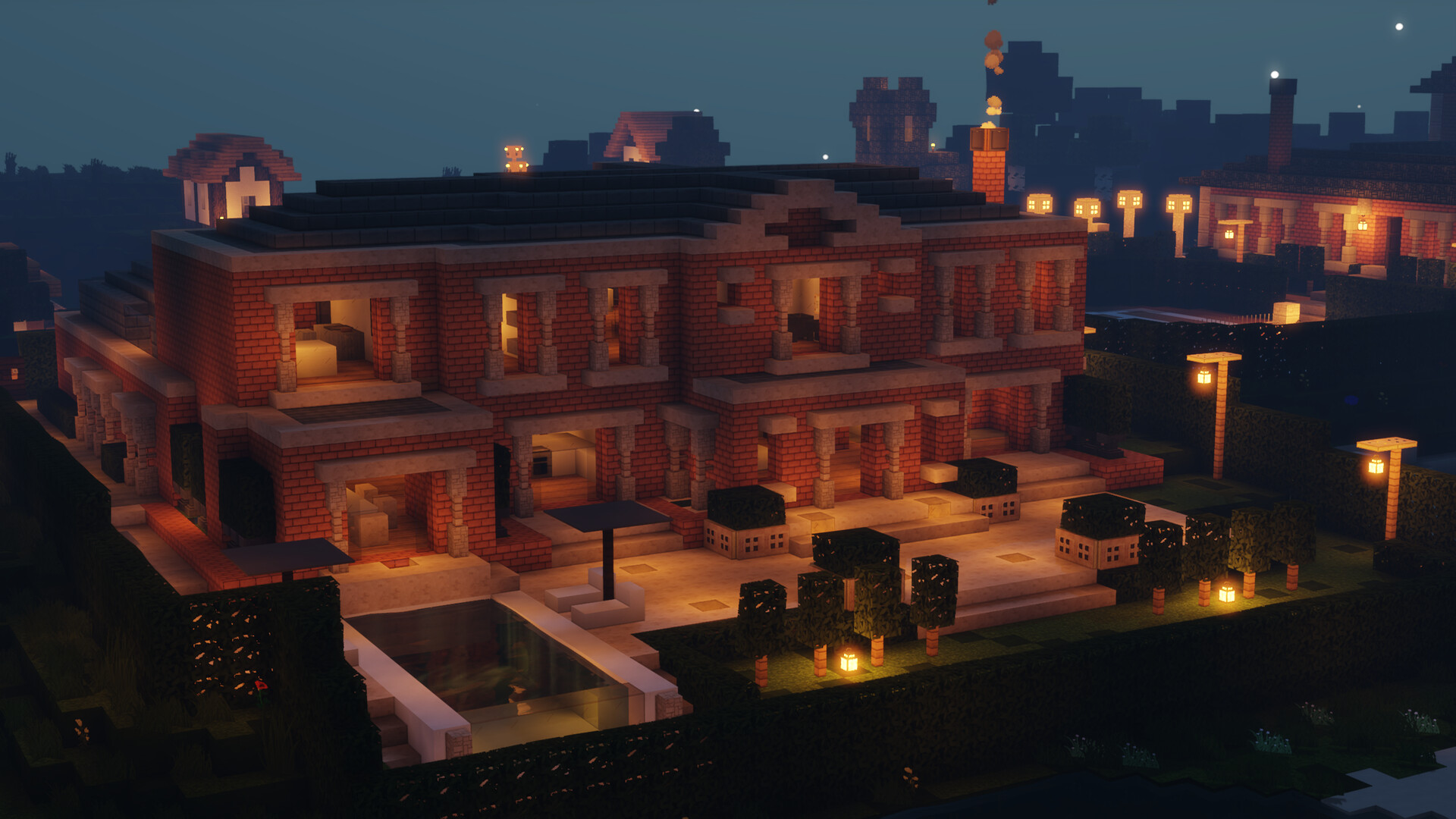 British Brick Mansions X=-200 Z=100 Minecraft Map