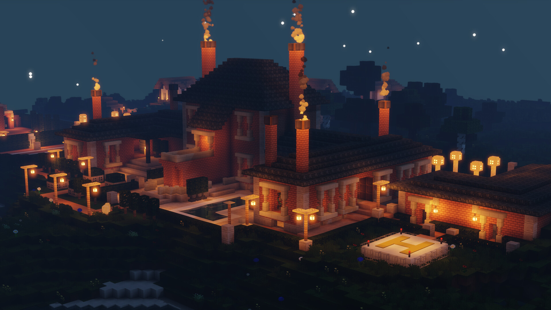 British Brick Mansions X=-200 Z=100 Minecraft Map