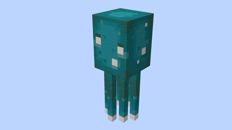 Glow Squid Mob Statues Minecraft Map