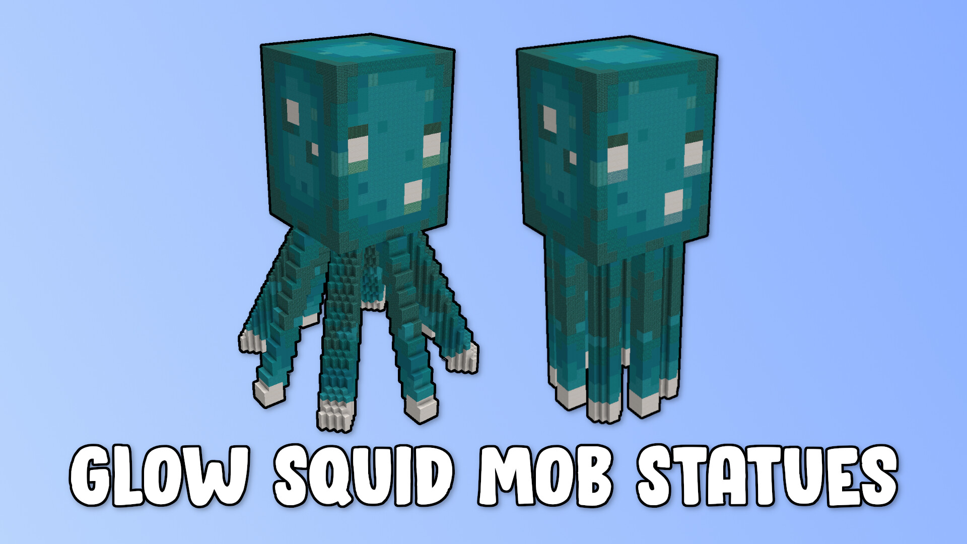 Glow Squid Mob Statues Minecraft Map