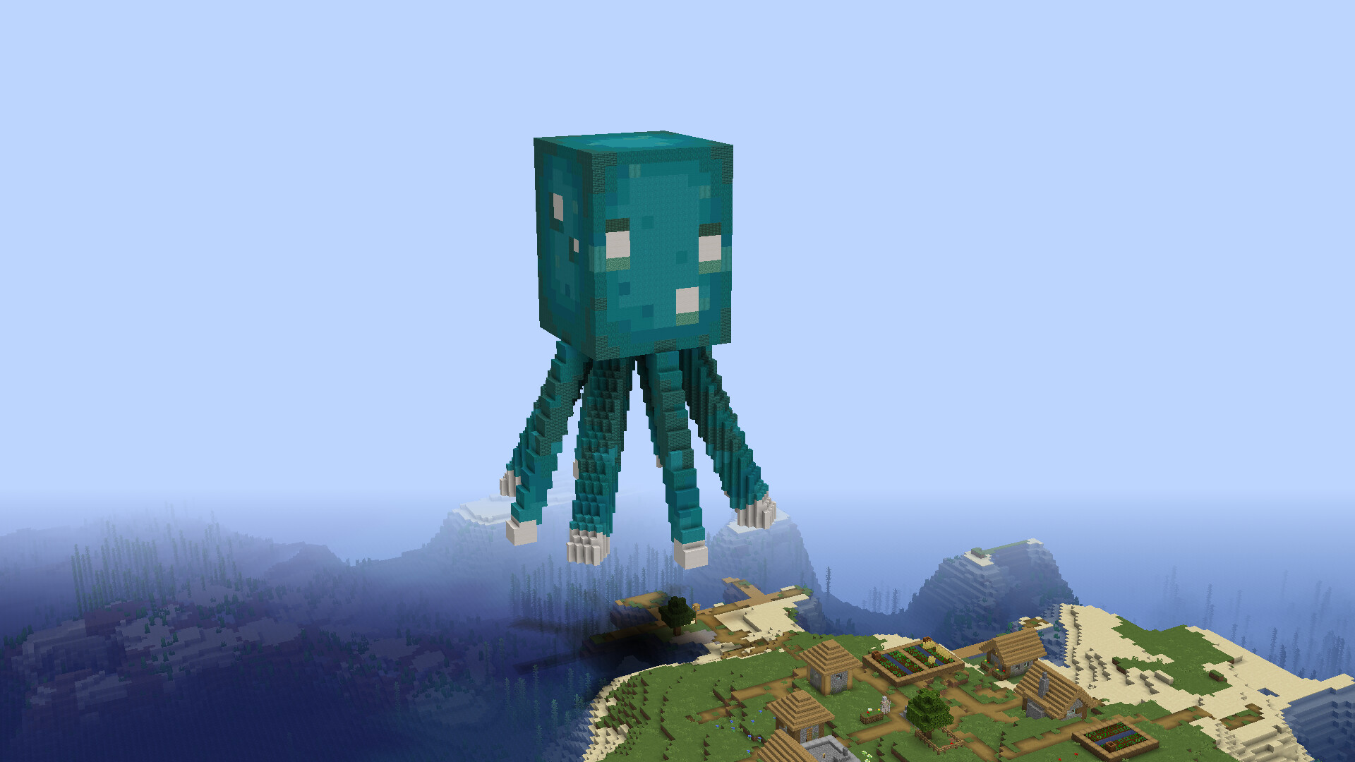 Glow Squid Mob Statues Minecraft Map