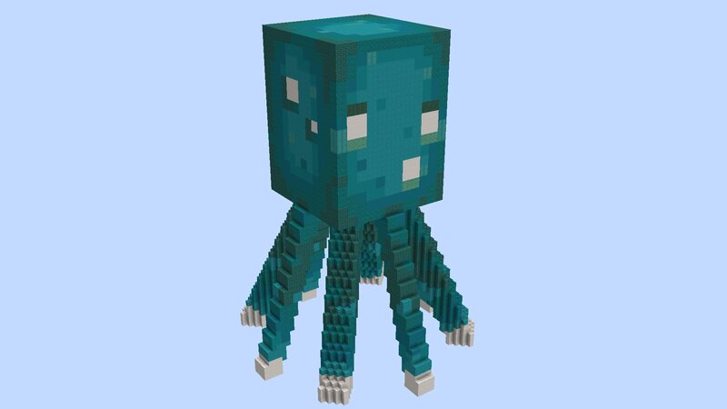 Glow Squid Mob Statues Minecraft Map