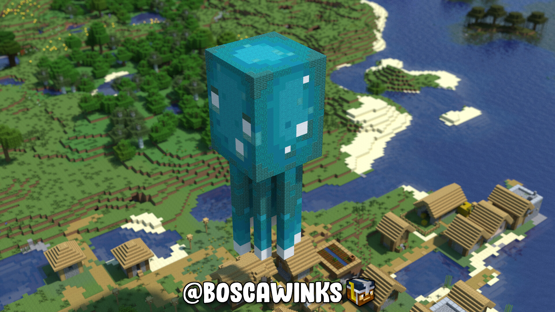 Glow Squid Mob Statues Minecraft Map